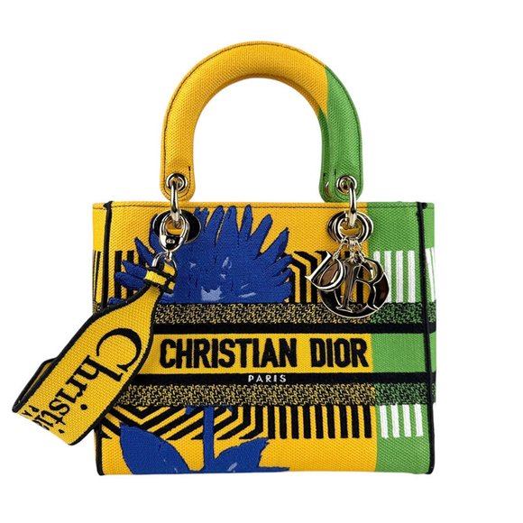 Dior | Bags | Christian Dior Handbag Shoulder Bag Lady Delight Canvas ...